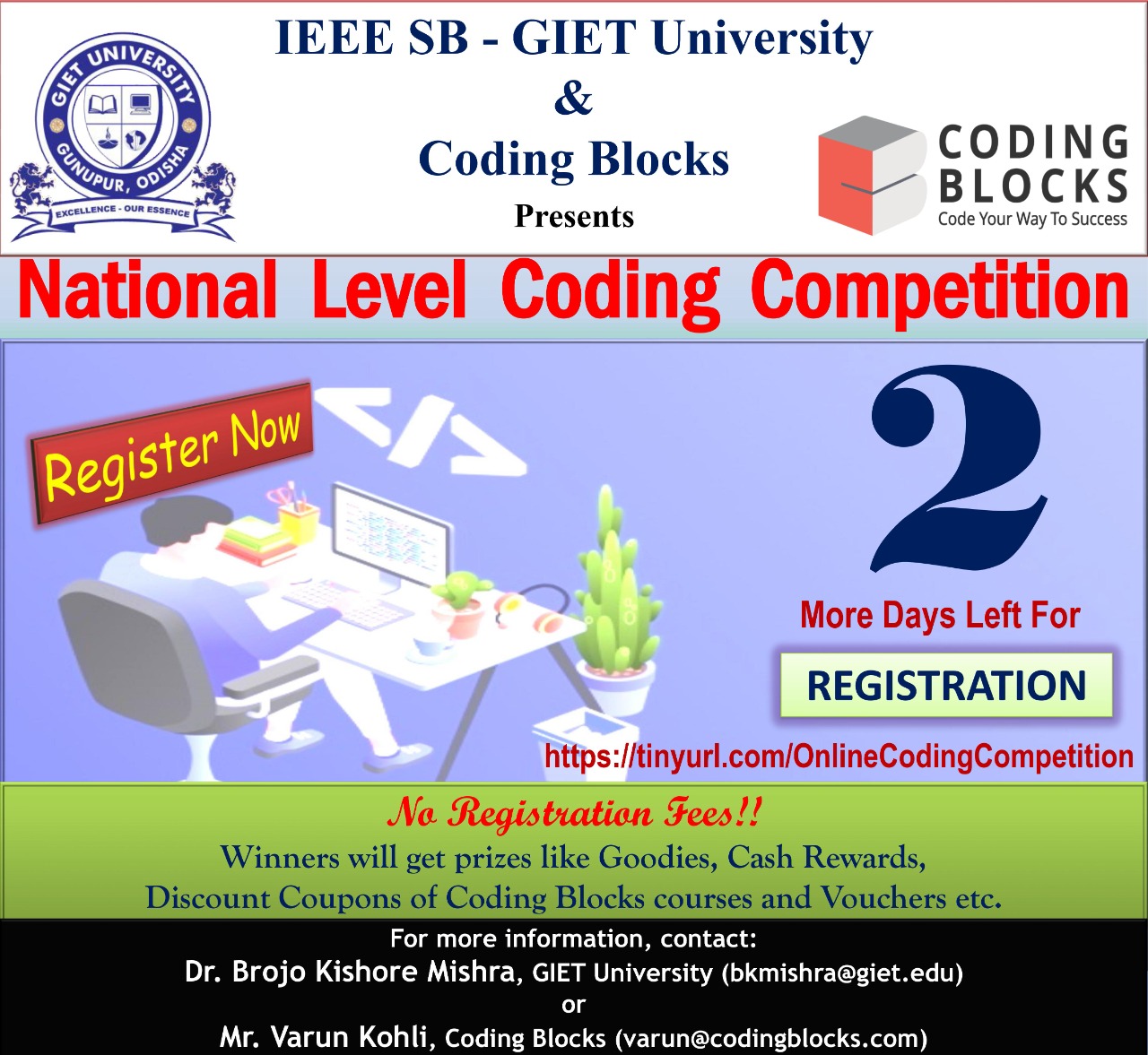 National Level Coding Competition GIET University National Level Coding Competition GIET University